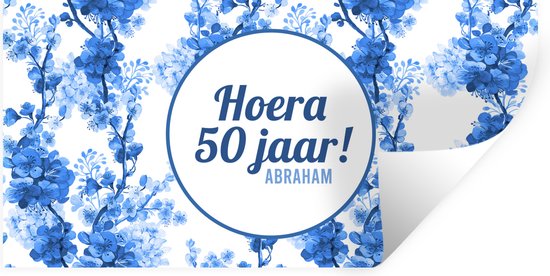Muurstickers - Sticker Folie - Verjaardag - 50 Jaar - Abraham - 120x60 ...