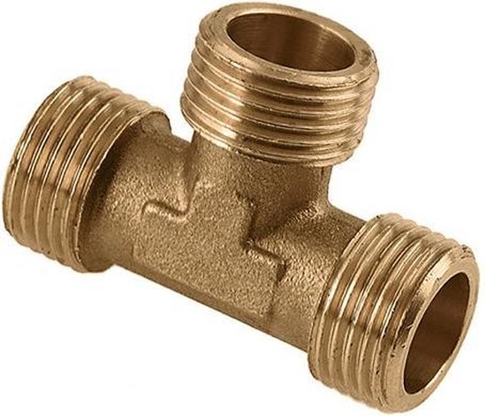 Bonfix messing t-stuk - 1/2 Buitendraad | bol