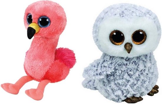 Ty - Knuffel - Beanie Boo's - Gilda Flamingo & Owlette Owl | bol.com