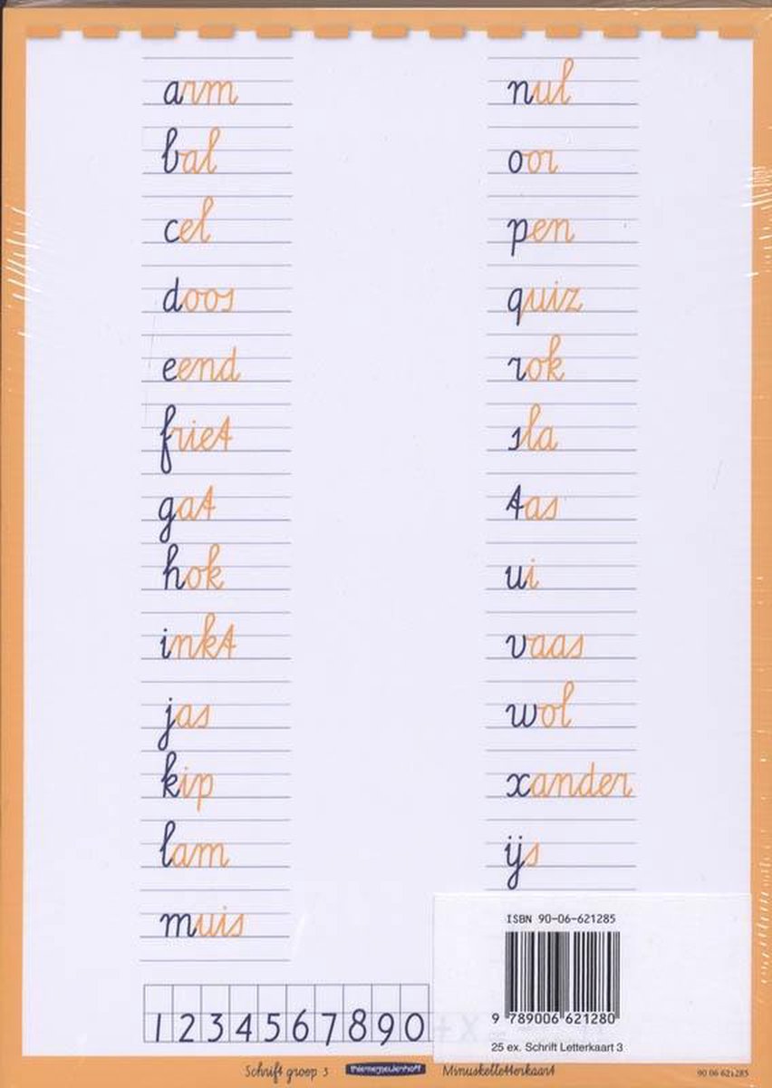 Schrift Letterkaart 3 (set 25 ex) | 9789006621280 | Hamerling | Boeken | bol.com