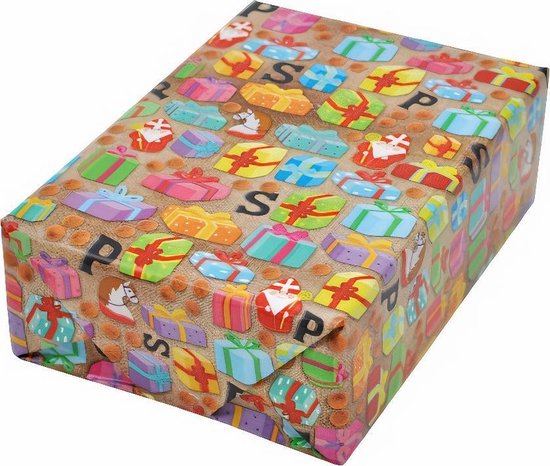Sinterklaas - Inpakpapier - Pakpapier - Cadeaupapier -Jute - 200 x 70 ...