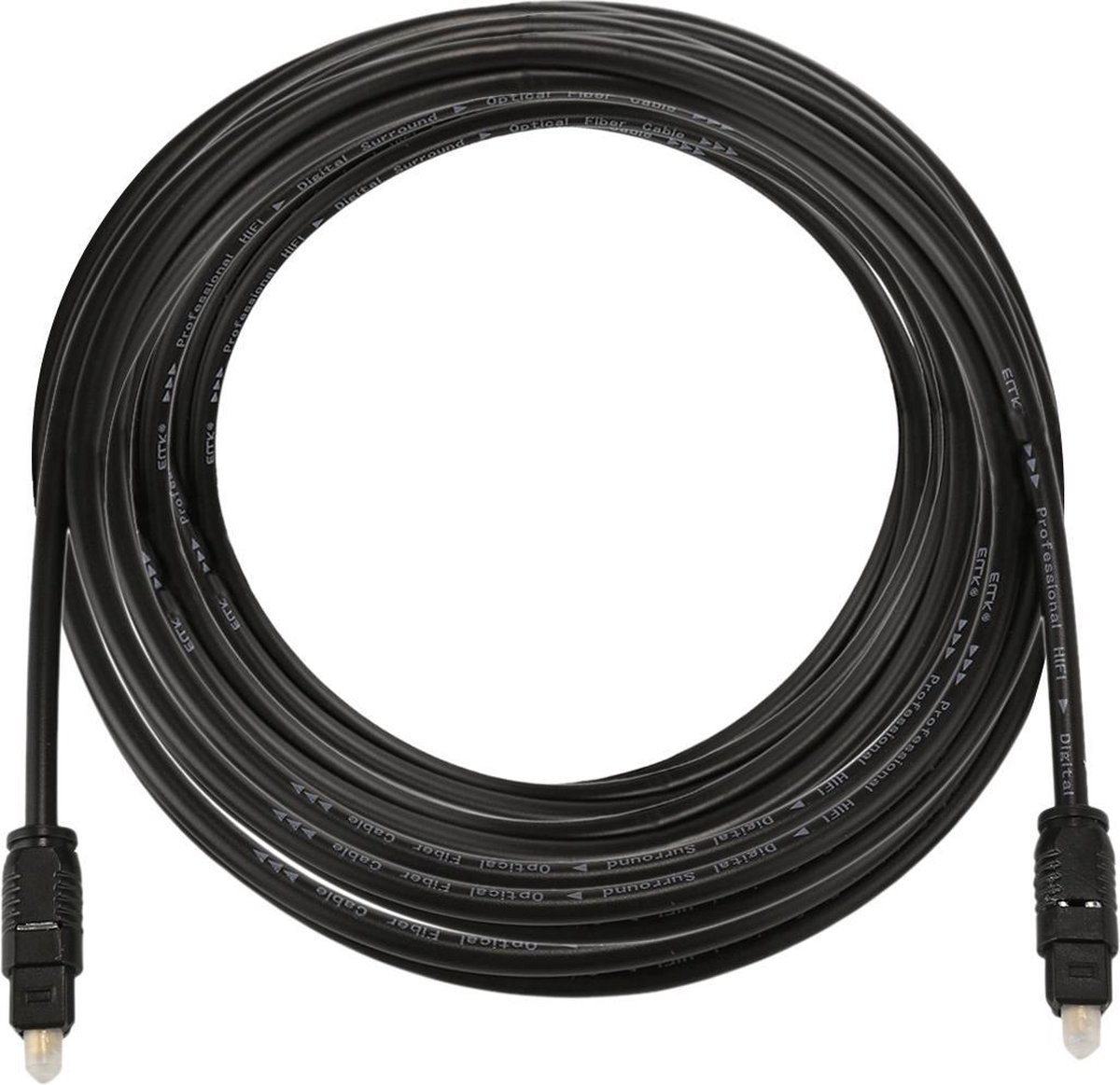 ETK Digital Toslink Optical kabel 5 meter / audio male to male ...