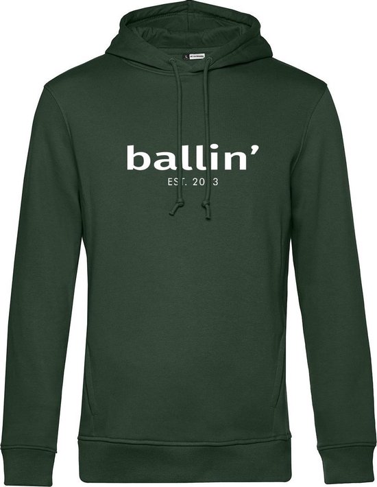 Heren Hoodies met Ballin Est. 2013 Basic Hoodie Print - Groen - Maat L | bol