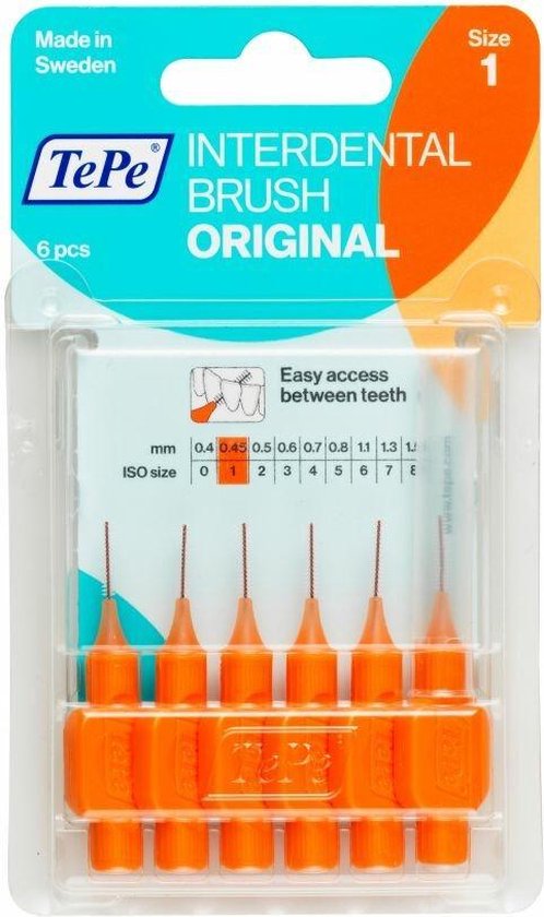 Tepe Original Ragers - Interdentale Borstels 0.45mm Oranje ...