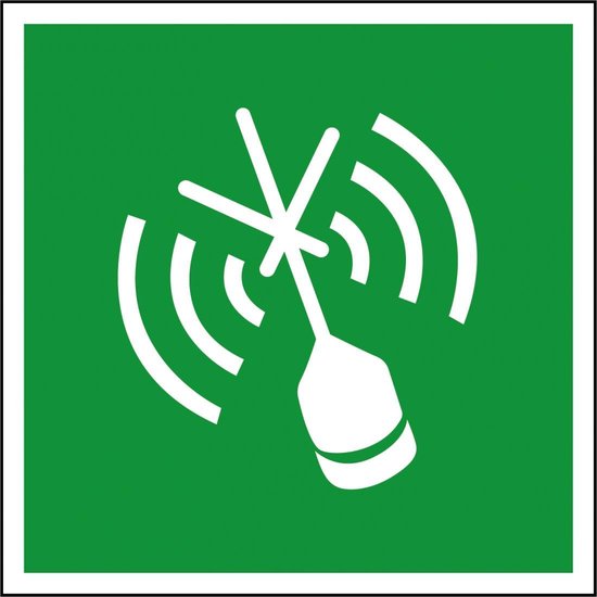 EPIRB sticker - ISO 7010 - E052 100 x 100 mm | bol