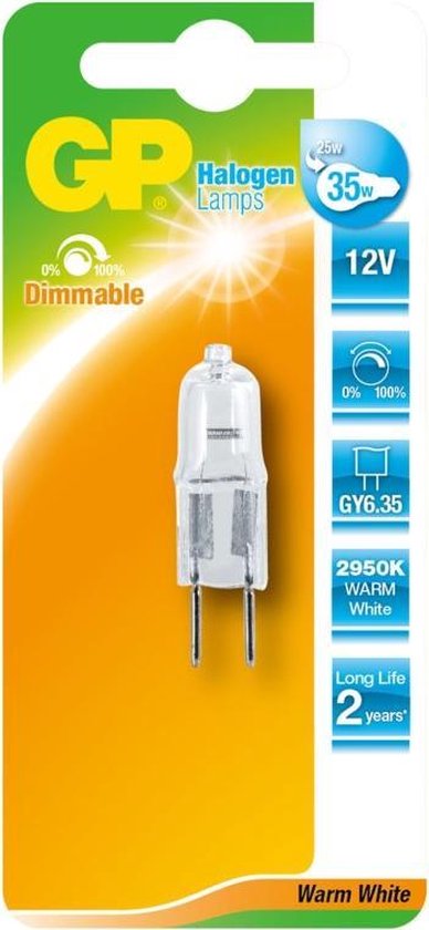 GP Lighting halogeen capsule GY6.35 25W (35W) 500 lm 12V | bol.com