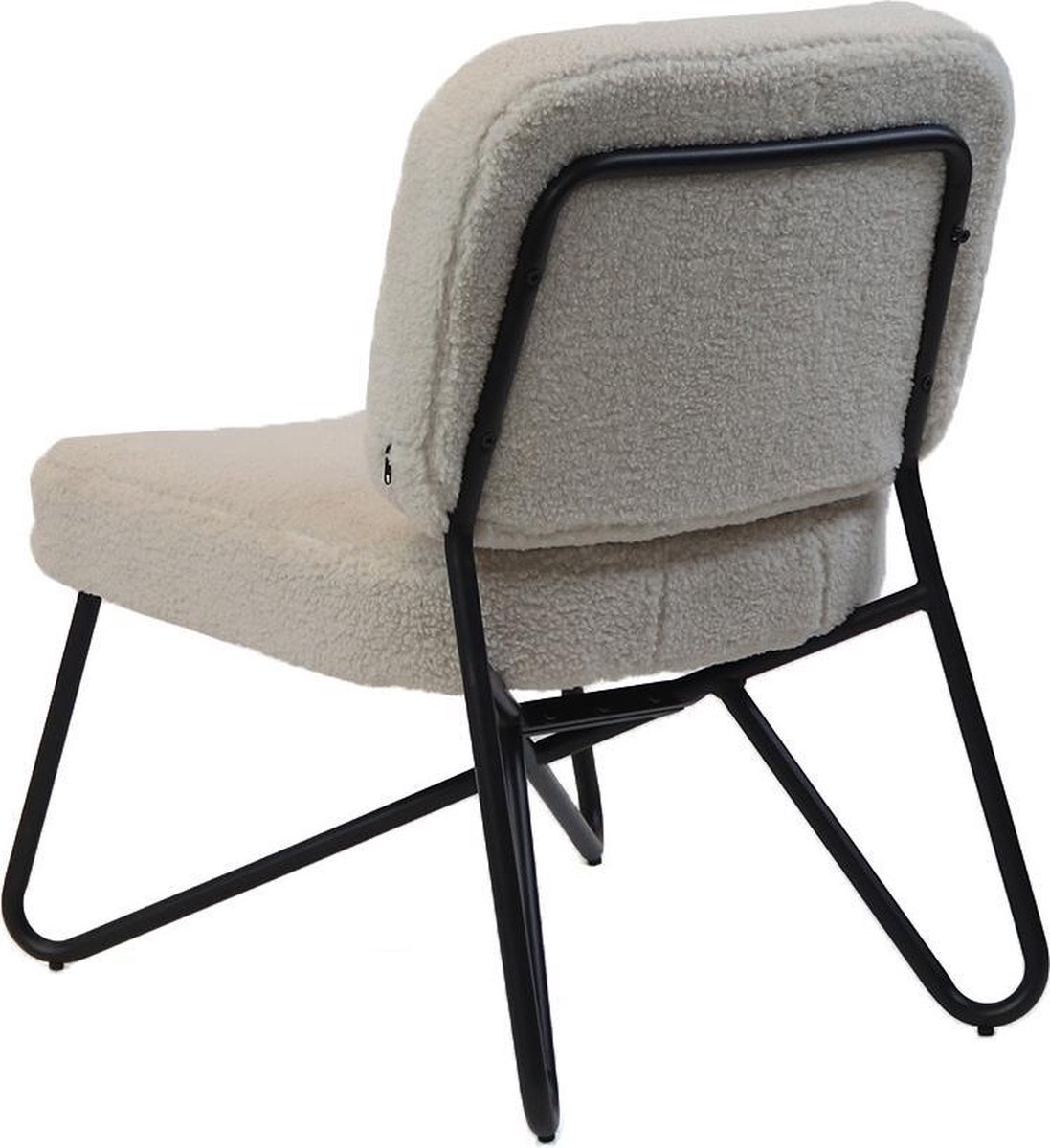 Bronx71® Teddy fauteuil Julia wit - Zetel 1 persoons - Relaxstoel ...
