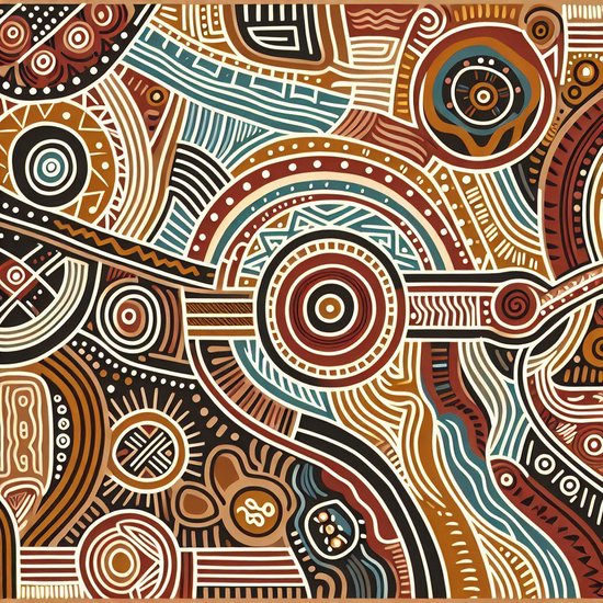 Line art aboriginal schilderij | Primal Ink: A Modern Interpretation of Ancient... | bol
