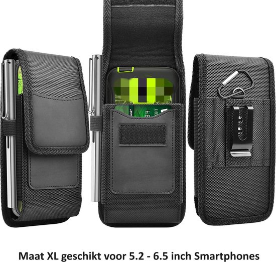 Robuuste Heuptas Voor Smartphone I Met Riemclip & Karabijnhaak Telefoon ...