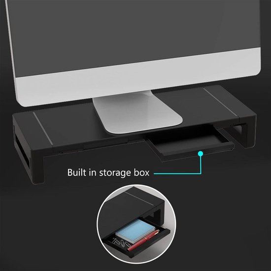 Ergonomische Monitorstandaardverhoger - Inklapbaar en RGB-verlicht ...
