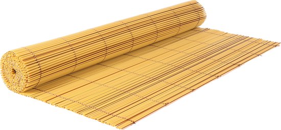 Kunst Rieten Balkonscherm Deluxe | Naturel - 100cm x 300cm - kunststof ...