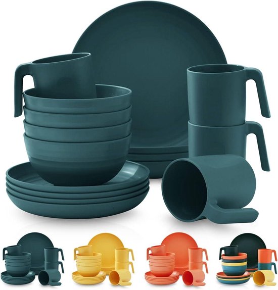 Plastic Bestek Set van 16 Stuks - Onbreekbaar En Herbruikbaar ...