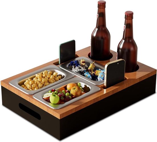 Bankbar, bankbar, snackbox, dienblad, bank, butler, dranken, snackbar ...