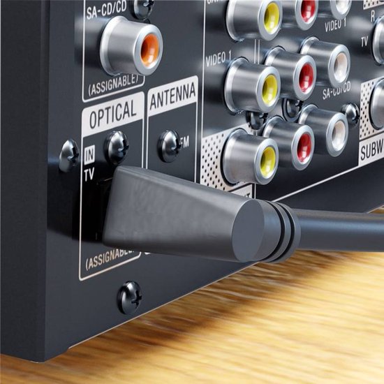 Digitale optische Toslink audio kabel met haakse connector en draaibare ...