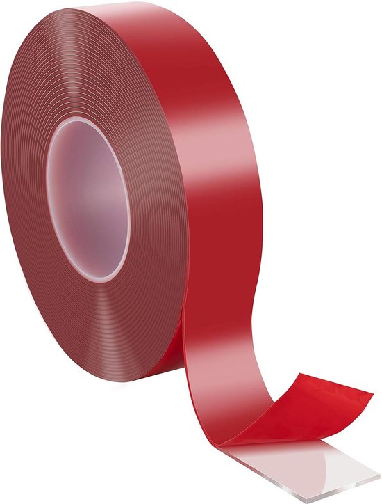 Dubbelzijdige Tape 10m x 38mm x 2mm - Acryl Transparant | bol