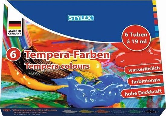 Tempera-verf 6 tubes á 19ml | bol