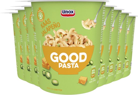 Unox Good Pasta - Kaas Jalapeño - 8 x 62 g - Voordeelverpakking | bol
