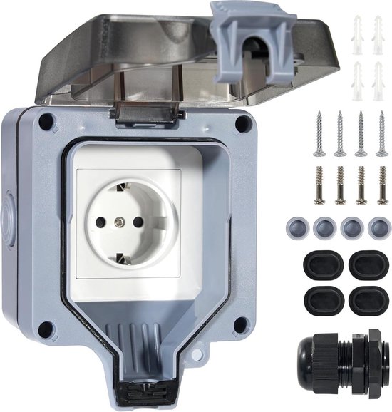Waterdicht IP66 buitenstopcontact met schakelaar en controlelampje ...