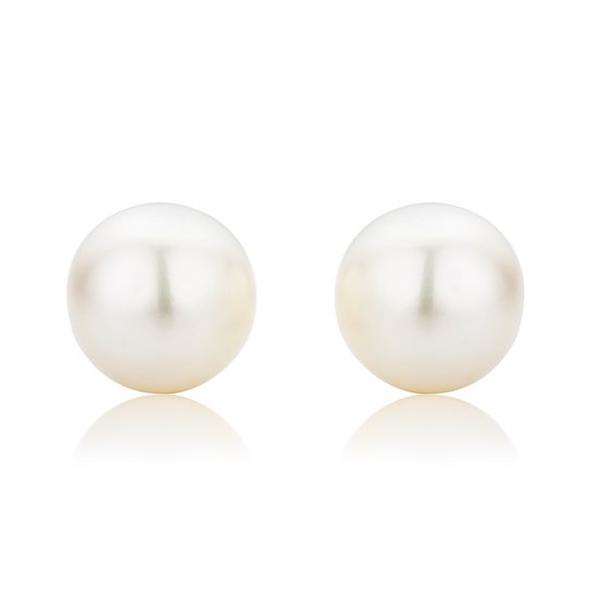 Miore - Parel Oorbellen Knopjes Dames - 9 Karaat - Kleur Geelgoud | bol