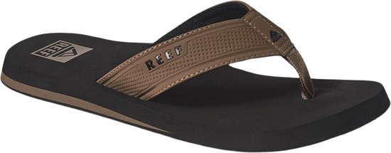Reef The Layback black/Tan Heren Slippers - Zwart/Cognac - Maat 44 | bol