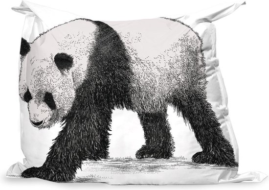 Pouf PillowMonkey - Réalisme - Panda - Zwart - Wit - 140x100 cm ...