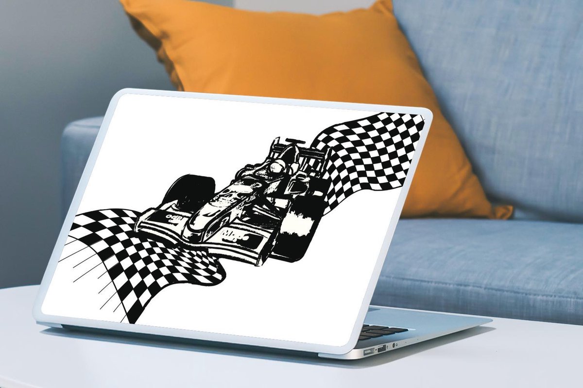 Laptop sticker - 17.3 inch - Een racewagen uit de Formule 1 met een ...
