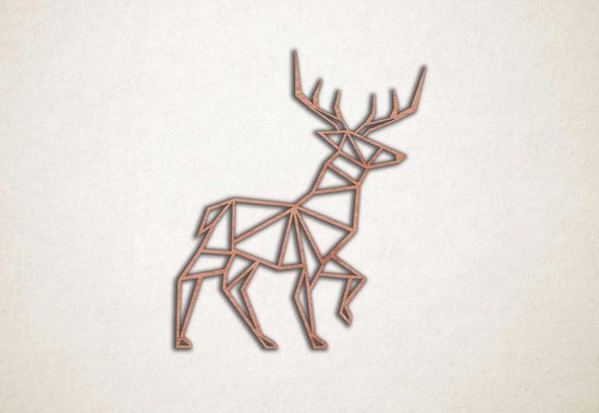 Wanddecoratie - Rennend Hert Rendier - XS - 29x25cm - Multiplex ...