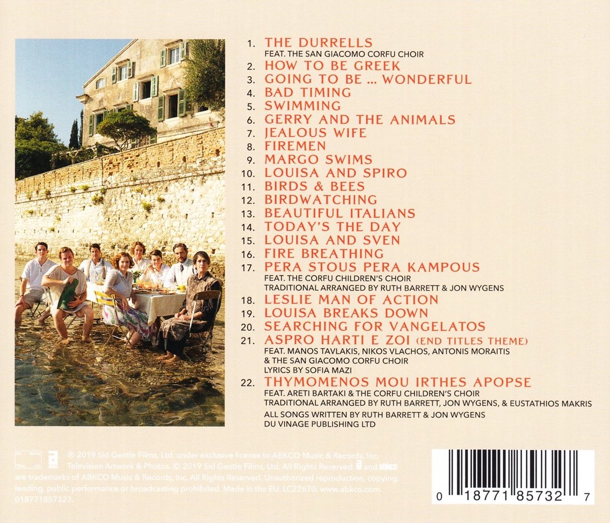 Ruth Barrett & Jon Wygens - The Durrells (Music From The Series) (CD ...