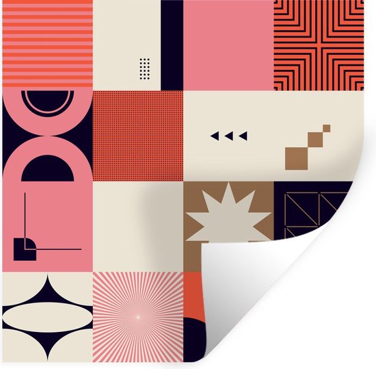 Muurstickers - Sticker Folie - Vormen - Vintage - Geometrie - Patronen ...