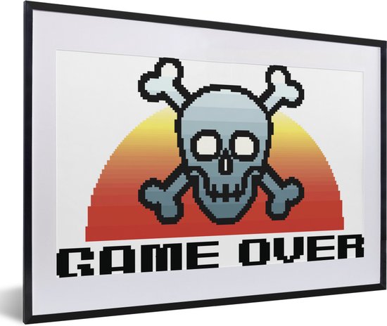Game Poster - Gamer - Retro - Game over - Illustratie - 60x40 cm | bol