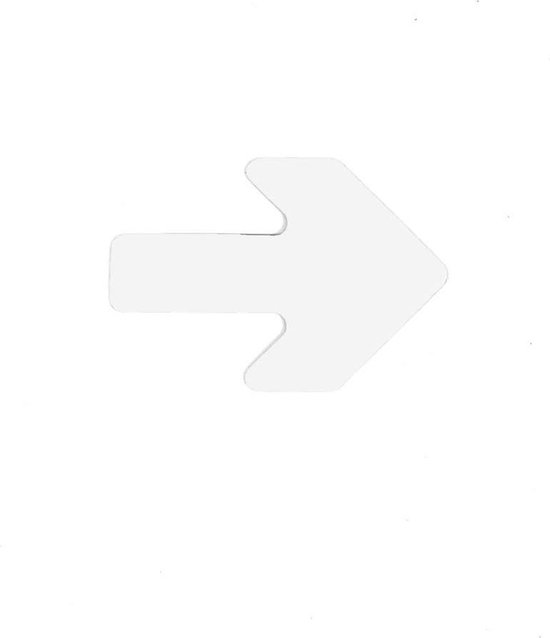 Pijl Wit 90 x 130 mm - vloersticker met gladde toplaag | bol.com