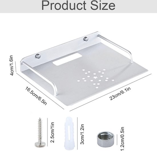 Wandmontage Router Tray Repeater Rack - Wandmontage Zilver Opbergvak ...