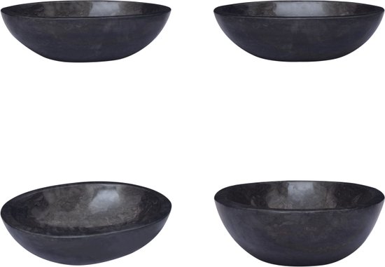 vidaXL Gootsteen 53x40x15 cm marmer zwart - Gootsteen - Gootstenen ...