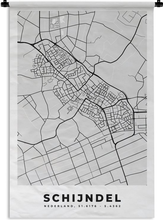Wandkleed - Wanddoek - Schijndel - Kaart - Plattegrond - Stadskaart ...