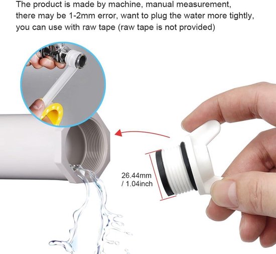 Allecto Plus - 12 Stuks Blindstoppen 3/4 Inch Met Afdichting - Afsluitdop en Vlinder... | bol