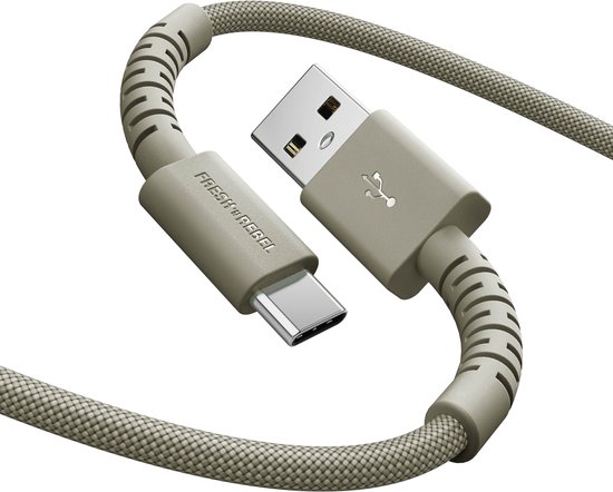 Fresh ‘n Rebel FlexWave USB naar USB-C Oplaadkabel - Extra lang (2m ...