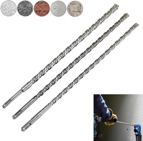 Allecto Premium - Boor Set voor Beton en Natuursteen - 10 12 14 x 350 ...
