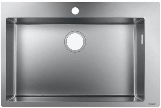 Hansgrohe Spoelbakken - Inbouwspoelbak S711-F660, roestvrij staal ...