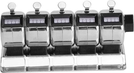 Metal Hand Counter, 4-Digit 5-Unit Positioner, Stainless Steel ...