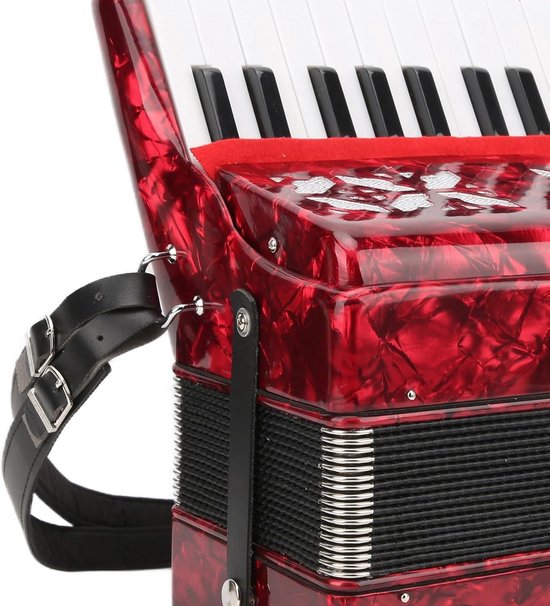 Accordeon Instrument - Rood - Met Authorisatie voor Beginners | bol