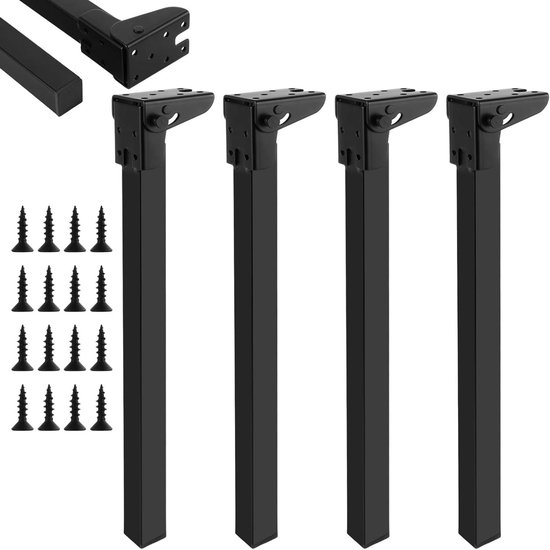 4 stuks inklapbare metalen meubelpoten - 40 cm lang - Opvouwbare ...