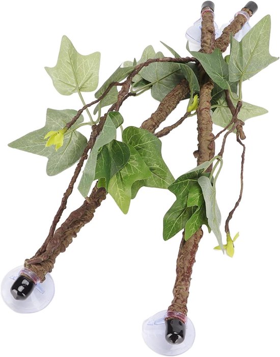 Decoratieve Boomtak voor Terrarium met Zuignappen - Reptielen Plant ...