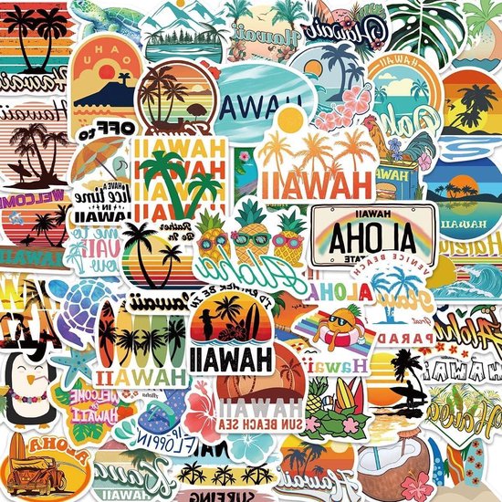 JGS Premium - Zomerstrandstickers voor kinderen - 50 stuks decoratieve ...