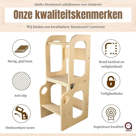 Safe Observation Tower for Children | Transformable Montessori Desk Aid ...