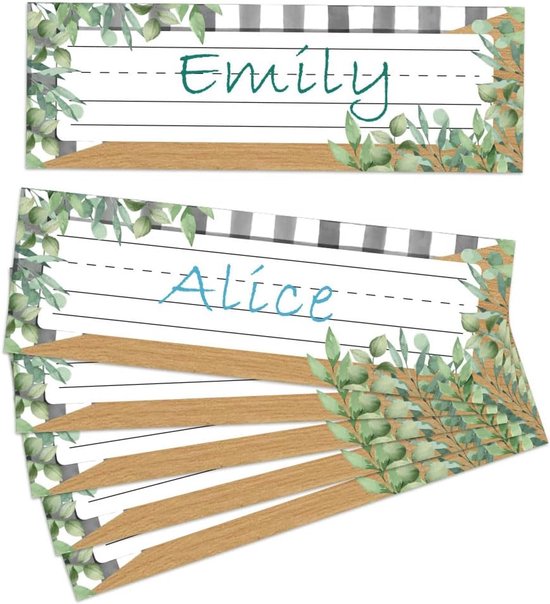 40 Pcs Naamlabels - Schrijfbare Papieren Naamstickers - Patronen voor ...