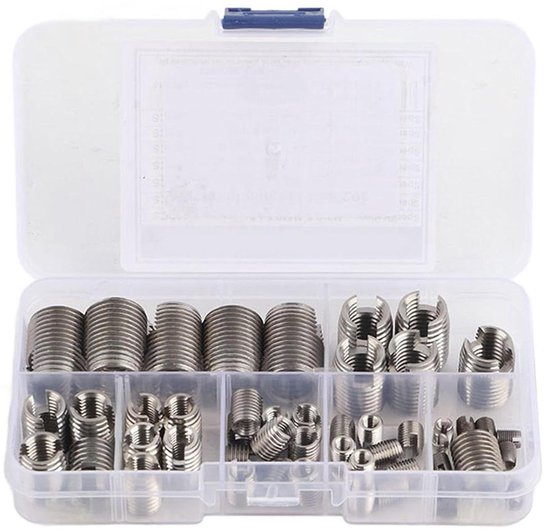 Allecto Plus - 50-delige set Roestvrij Staal Binnendraad Zelftappende Draad Inserts,... | bol