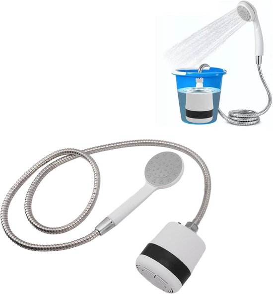 Campingdouche Draagbaar Met Sterke Zuigkracht En 1.5M Slang - Batterij ...