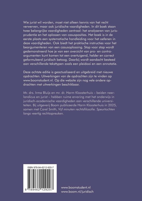 Boom Juridische studieboeken - Juridische methoden, H. Kloosterhuis ...