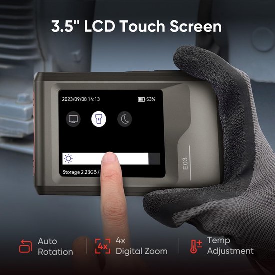 RFWR® Compacte warmtebeeldcamera met hoge resolutie en touchscreen voor ...