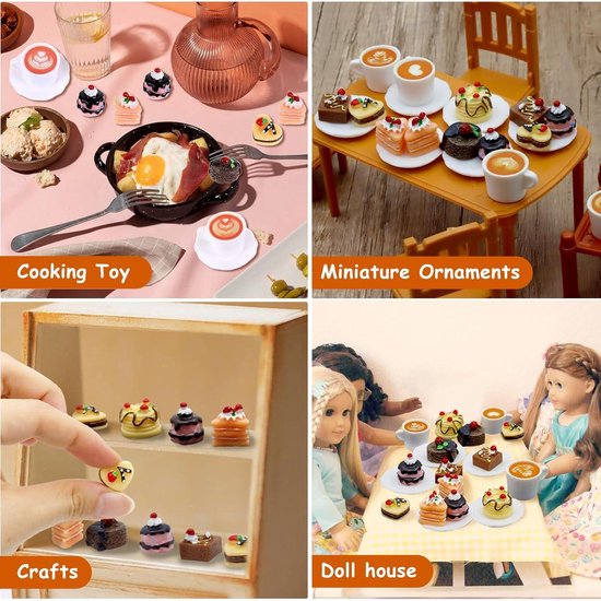 Allecto Plus - Miniatuur Voedsel Set voor Poppenhuis - 42-delig ...